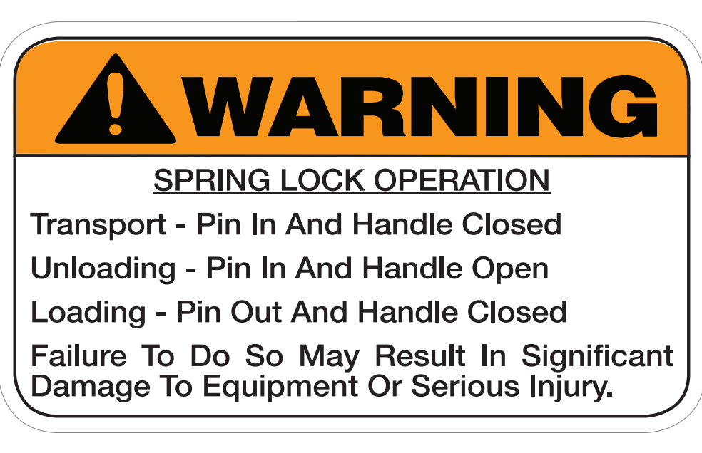 2002892 - Safety Spring Lock DDT Decal — Felling Trailers Parts Store