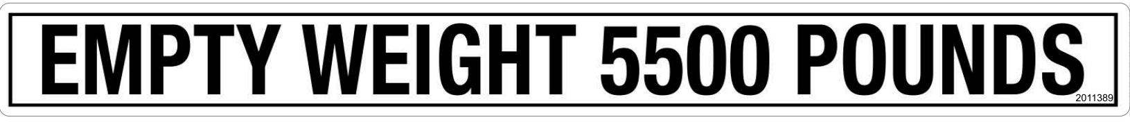 2011389 - Empty Weight Altec Decal — Felling Trailers Parts Store