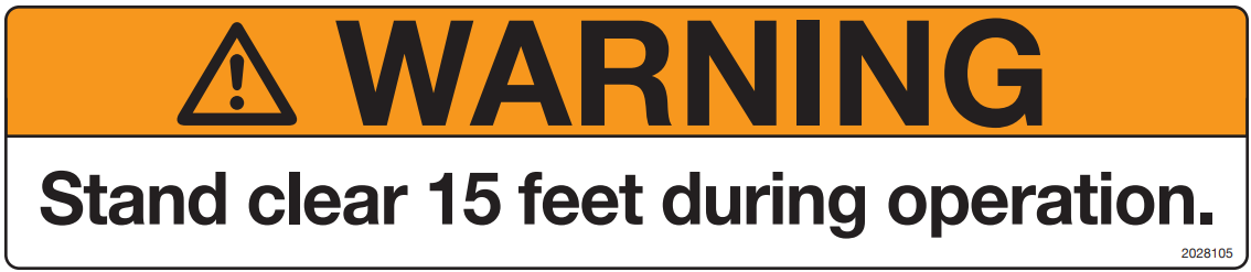 2028105 - Stand Clear Warning Decal — Felling Trailers Parts Store