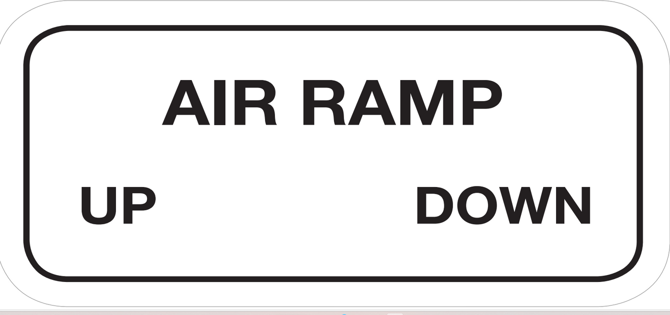 DFT-AIR RAMP UP DOWN - Air Ramp Up-Down Decal — Felling Trailers Parts ...