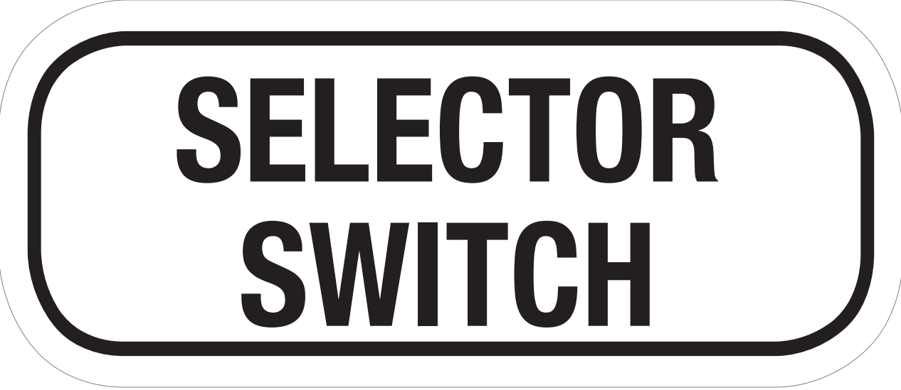 DFT-SELECTOR SWITCH - Selector Switch Decal — Felling Trailers Parts Store