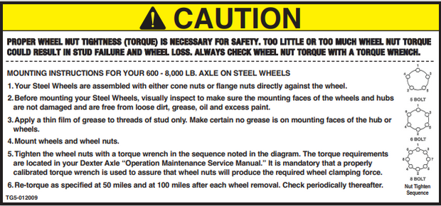 Safety/Warning Decals — Felling Trailers Parts Store