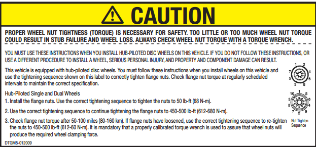 DTGM5-012009 - Proper Torque Caution Decal 15-25K Axle — Felling ...