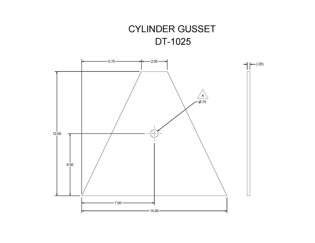 DT-1025 - Cylinder Gusset — Felling Trailers Parts Store