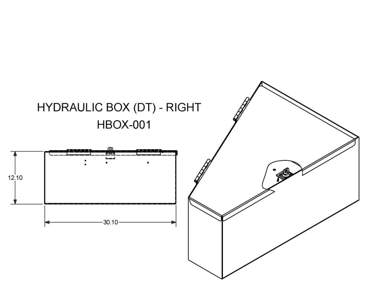 HBOX-001 - Right Hydraulic Box — Felling Trailers Parts Store