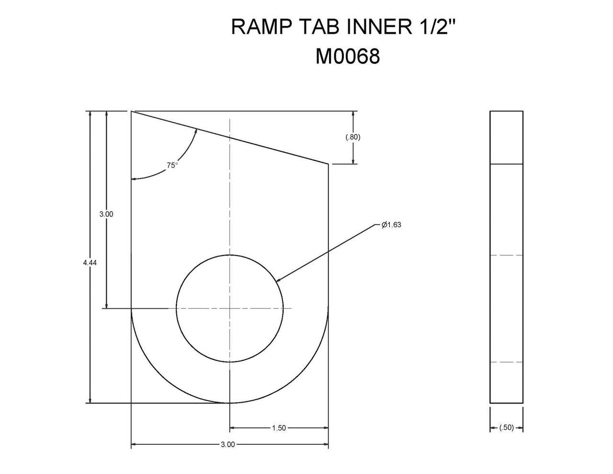 M0068 - Ramp Tab Inner 1/2" — Felling Trailers Parts Store