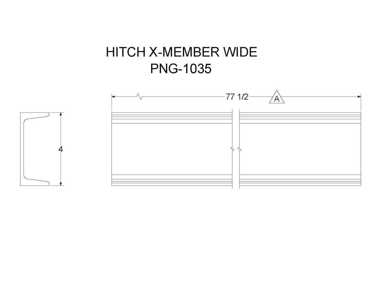 PNG-1035 - Hitch X-Member Wide — Felling Trailers Parts Store